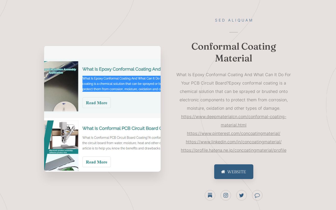 Conformal Coating Material